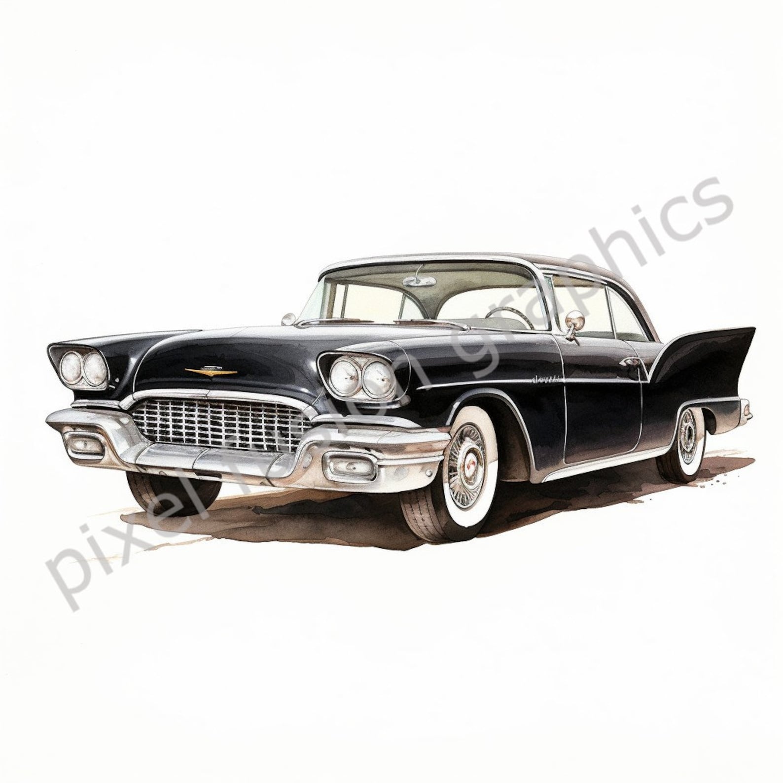 Classic Cars Clip Art, Vintage Cars, PNG Cars, Cadillac , Ford ...