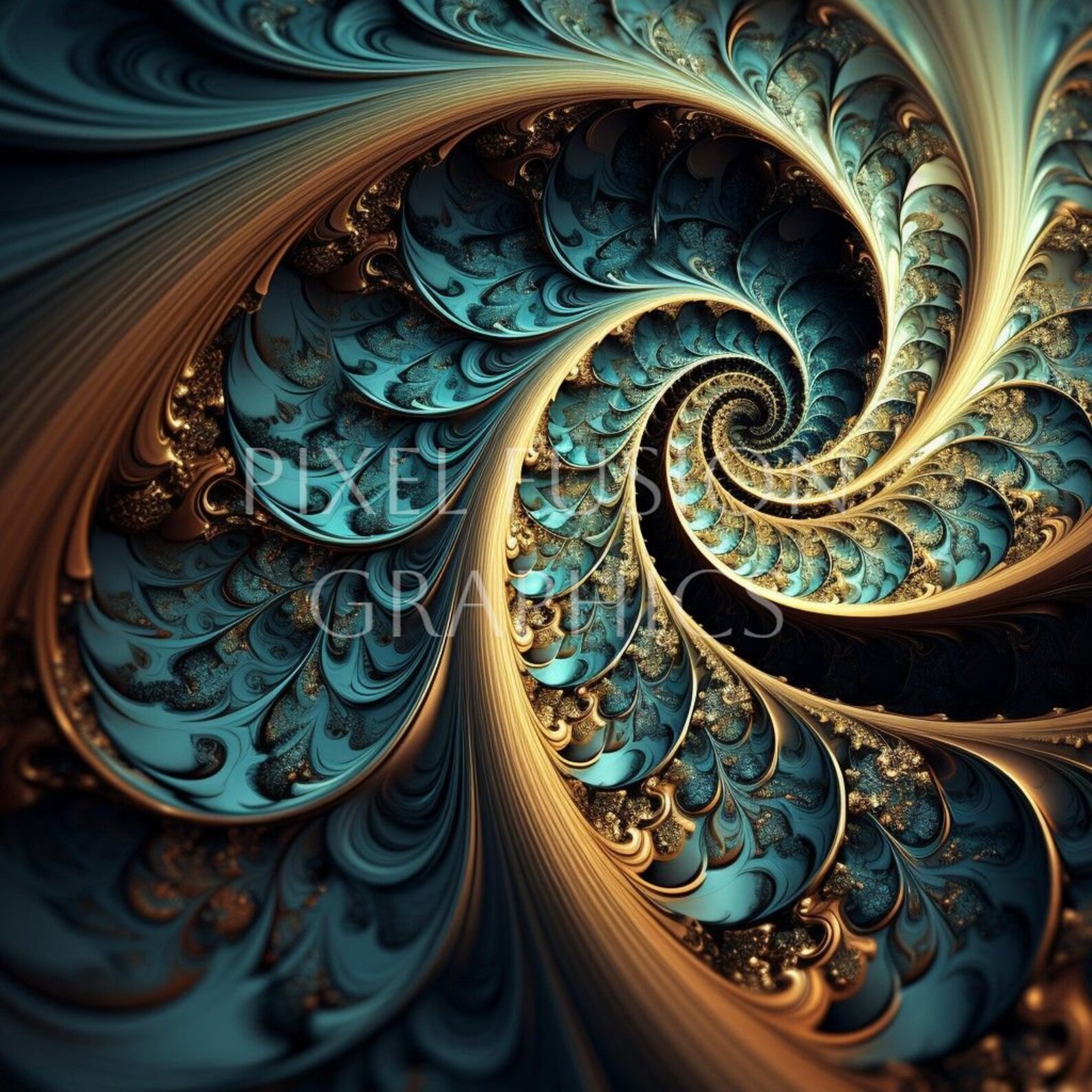 Fractal Clipart Images, 12 High Resolution, 300 DPI Instant Download ...