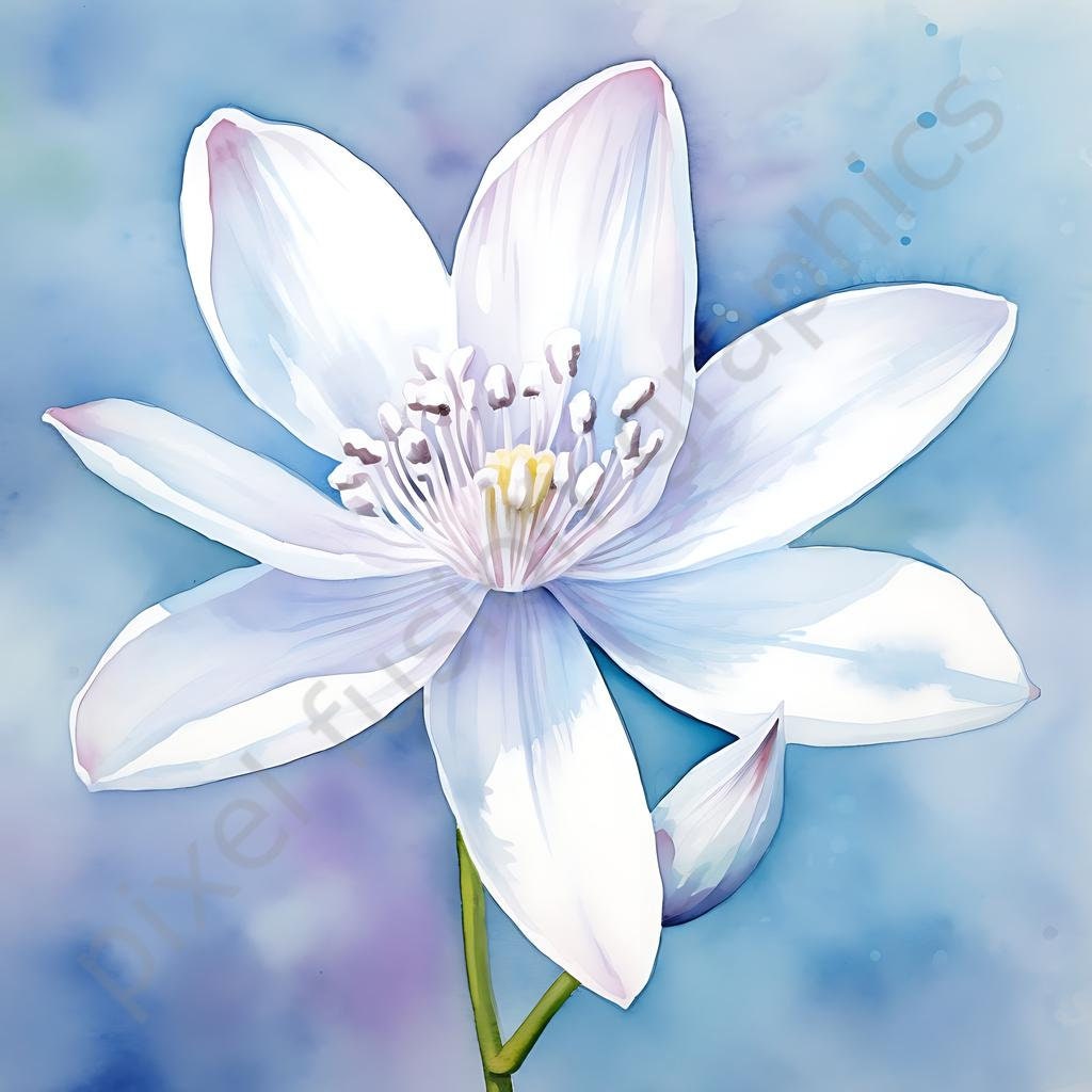 Snowdrop January Birthday Flower Watercolor Clip Art, High Quality ...
