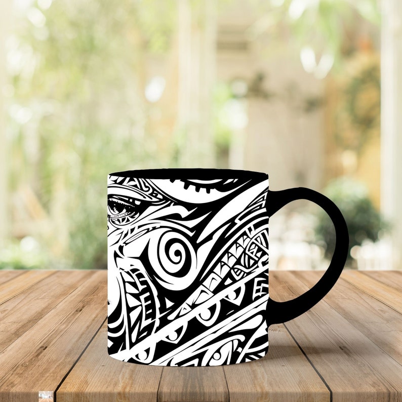 Native Warrior Mug Sublimation, Seamless Wraparound 11oz and 15oz Mugs ...