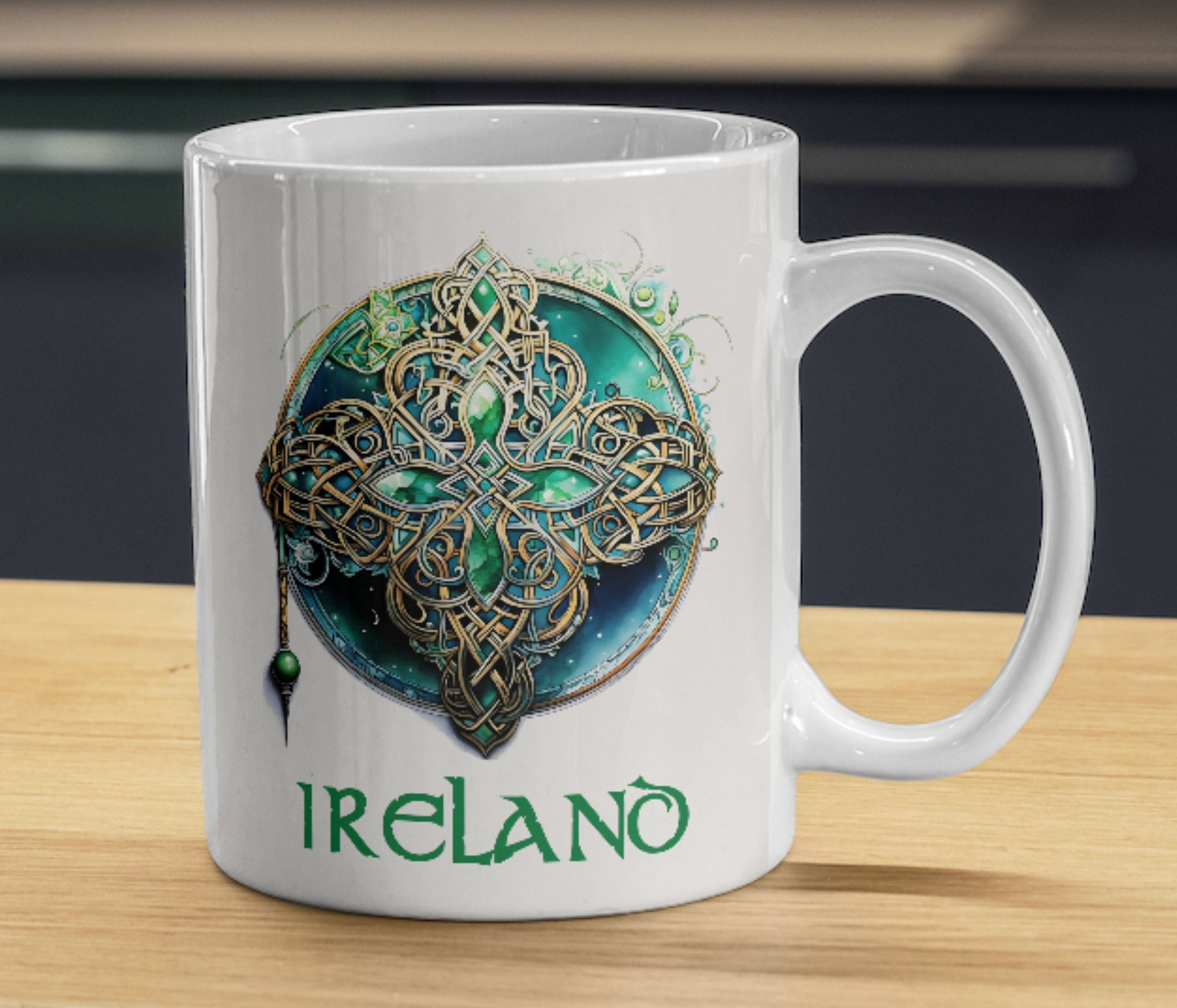 Celtic Knot Shield Mug Wrap Sublimation 11oz & 15oz Mug Template ...