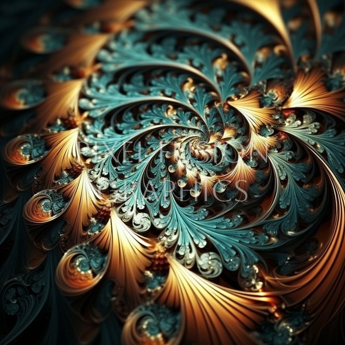 Fractal Clipart Images, 12 High Resolution, 300 DPI Instant Download ...