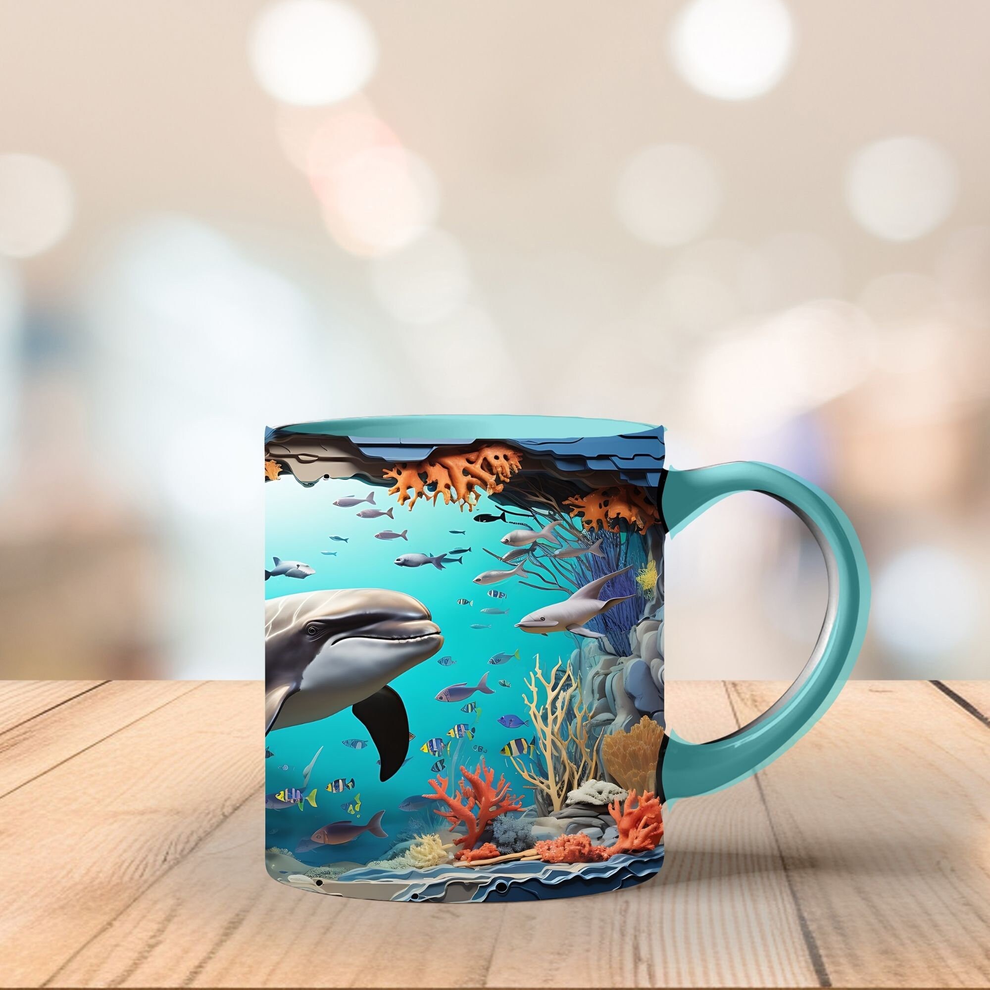 Orca Whale Mug Seamless 3D Wrap File 11oz 15oz Mugs High Quality ...