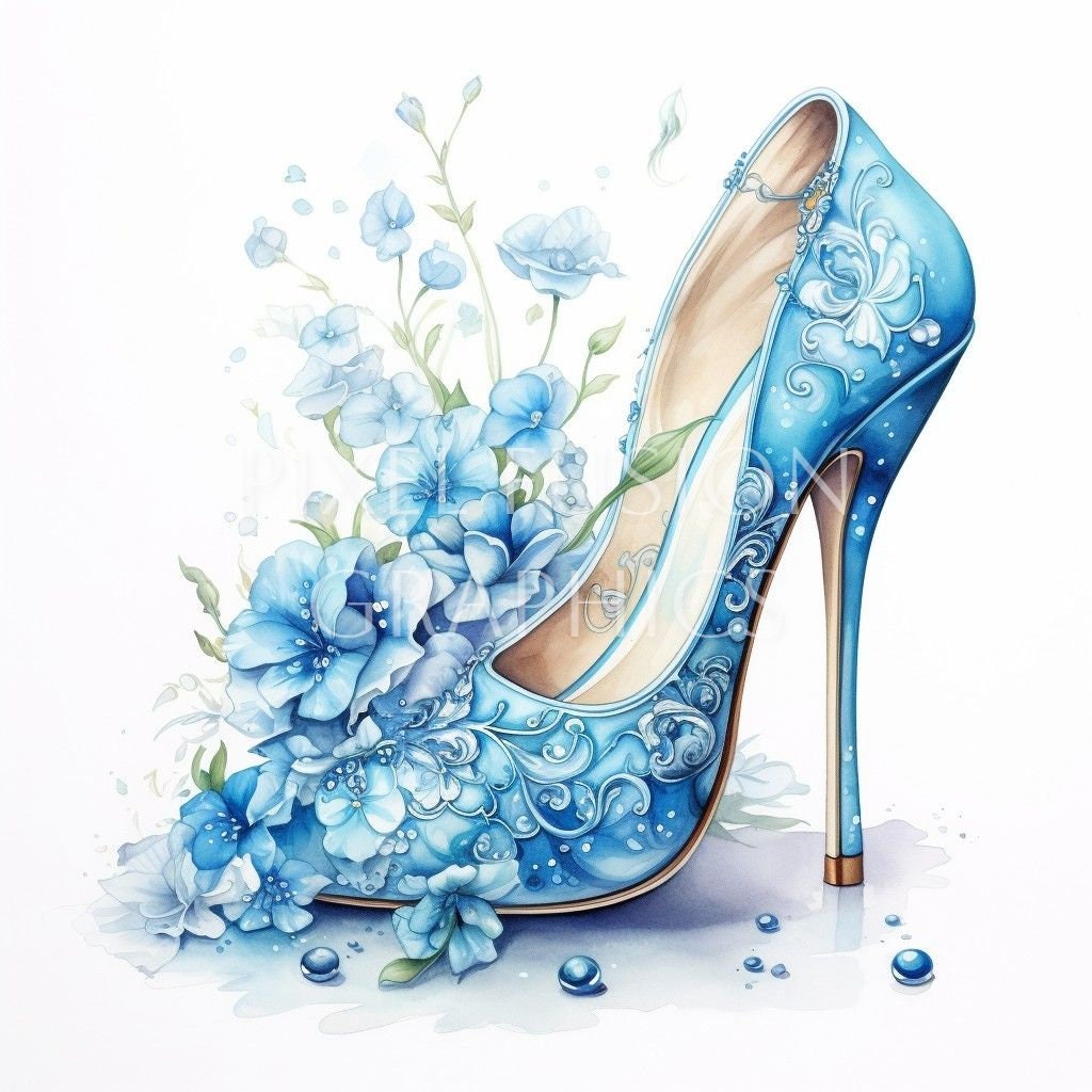 Women High Heels Clipart Fashion Shoes Watercolor 12 High Quality Pngs ...