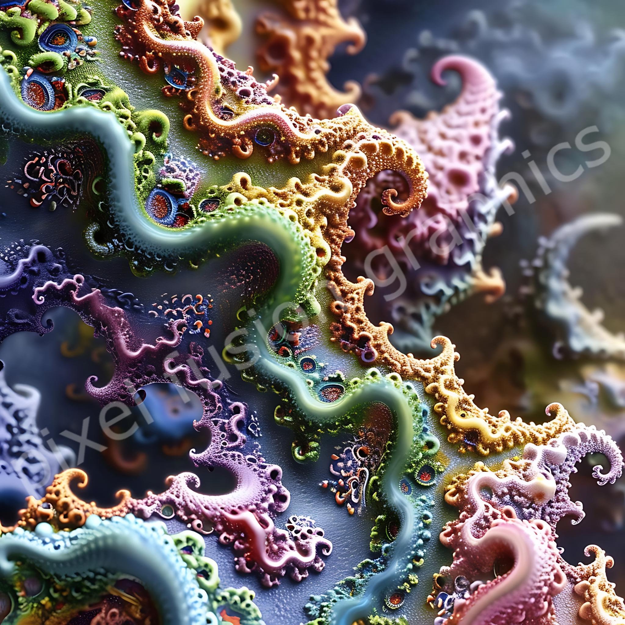 3D Fractal Mandelbrot Clip Art Images, Phone Case Art, Cotton Candy ...