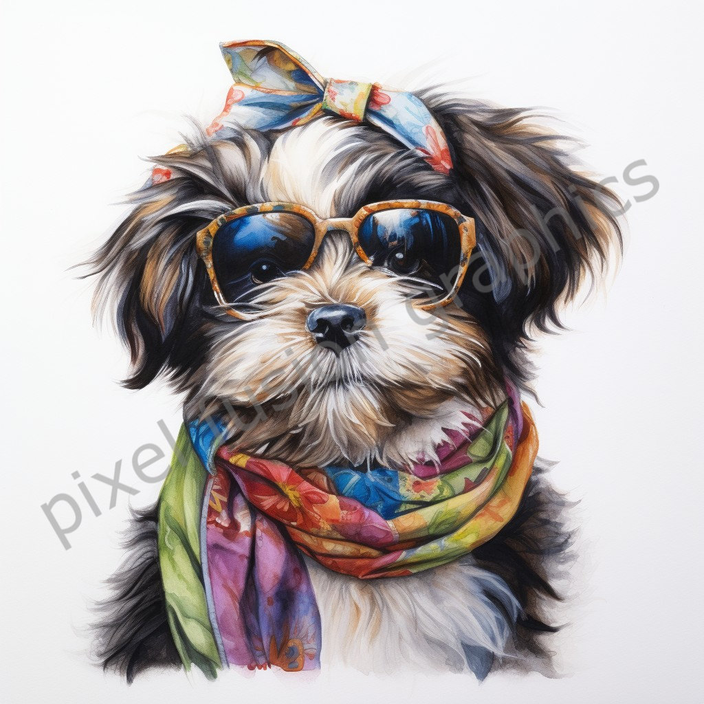 PNG Boho Dogs Watercolor Clip Art High Quality Resolution - Etsy