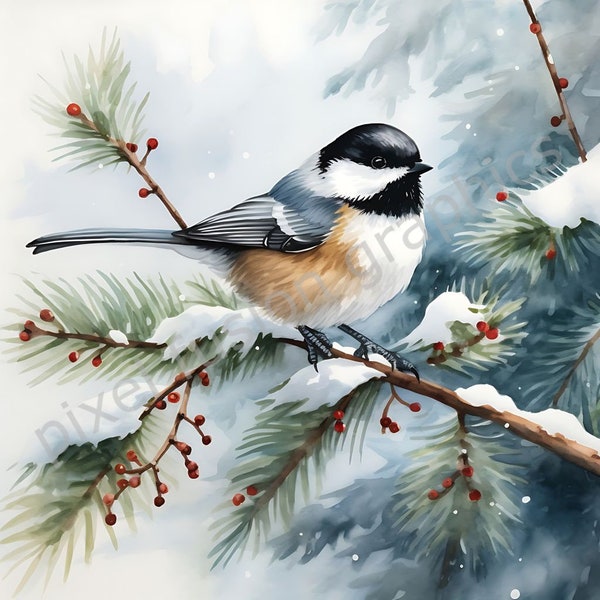 Chickadee Art - Etsy