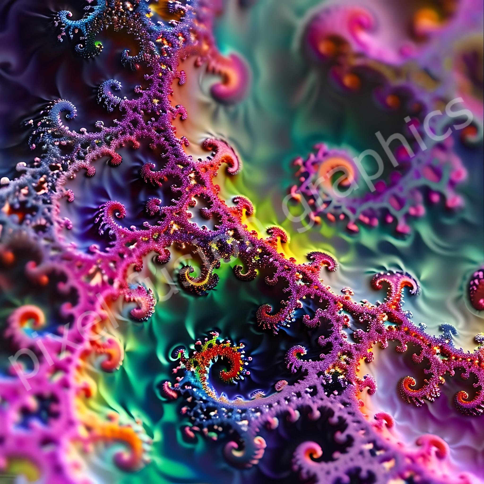 3D Fractal Mandelbrot Clip Art Images, Phone Case Art, Cotton Candy ...
