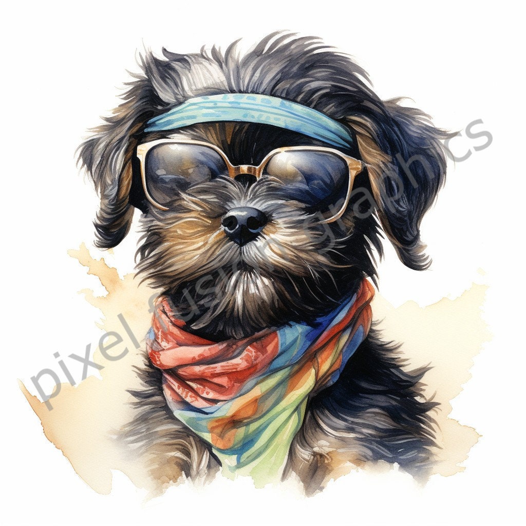 PNG Boho Dogs Watercolor Clip Art High Quality Resolution - Etsy