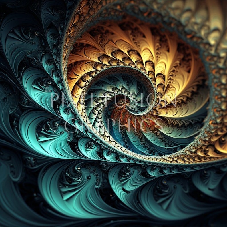 Fractal Clipart Images, 12 High Resolution, 300 DPI Instant Download ...