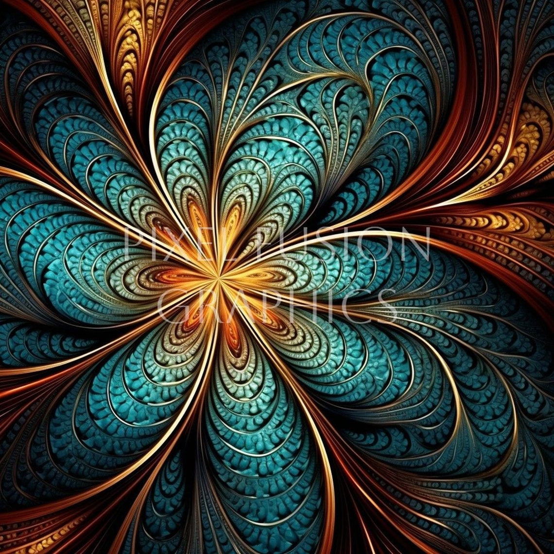 Fractal Clipart Images, 12 High Resolution, 300 DPI Instant Download ...