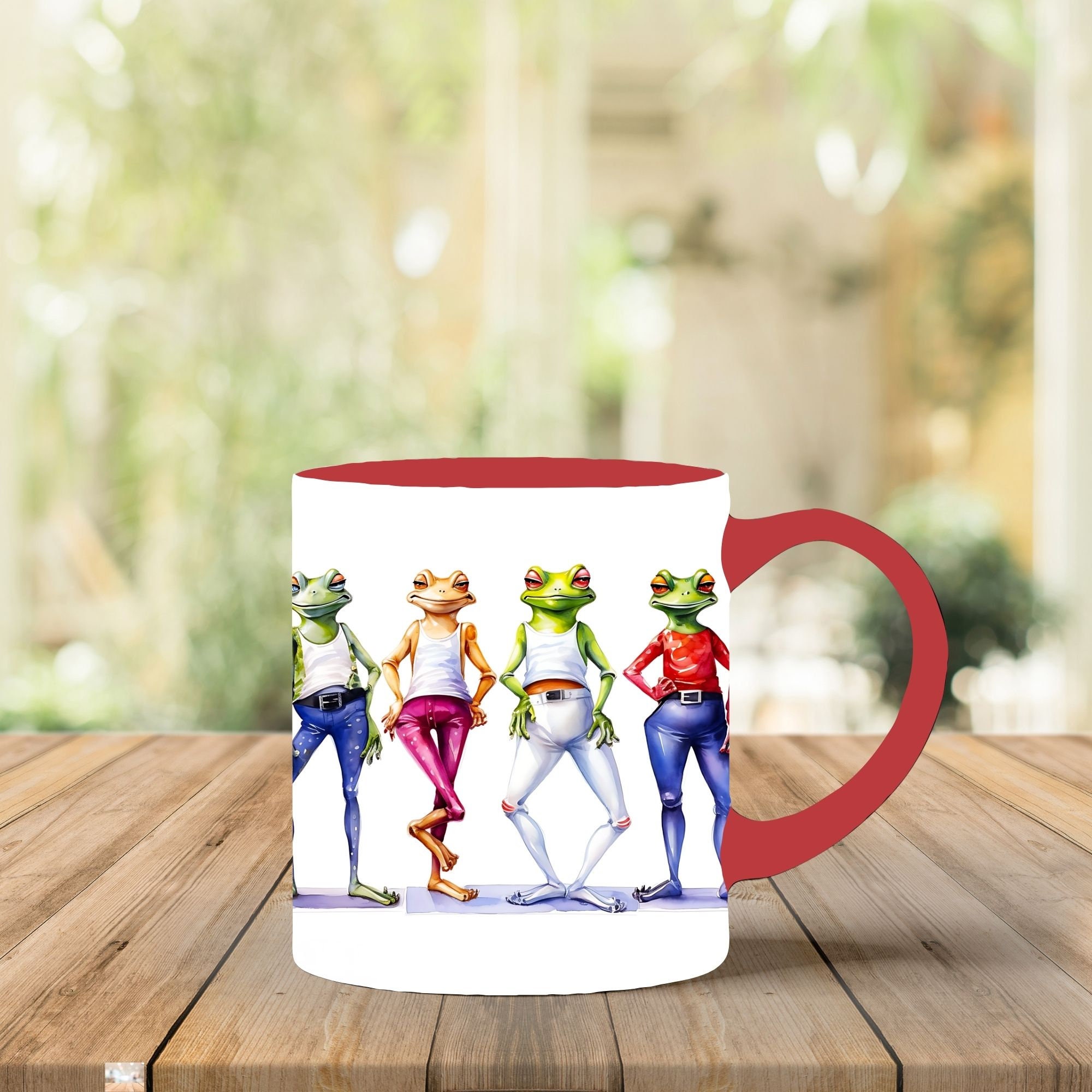 Funny Frogs Cartoon Style Mug Sublimation, Seamless Wraparound 11oz and ...