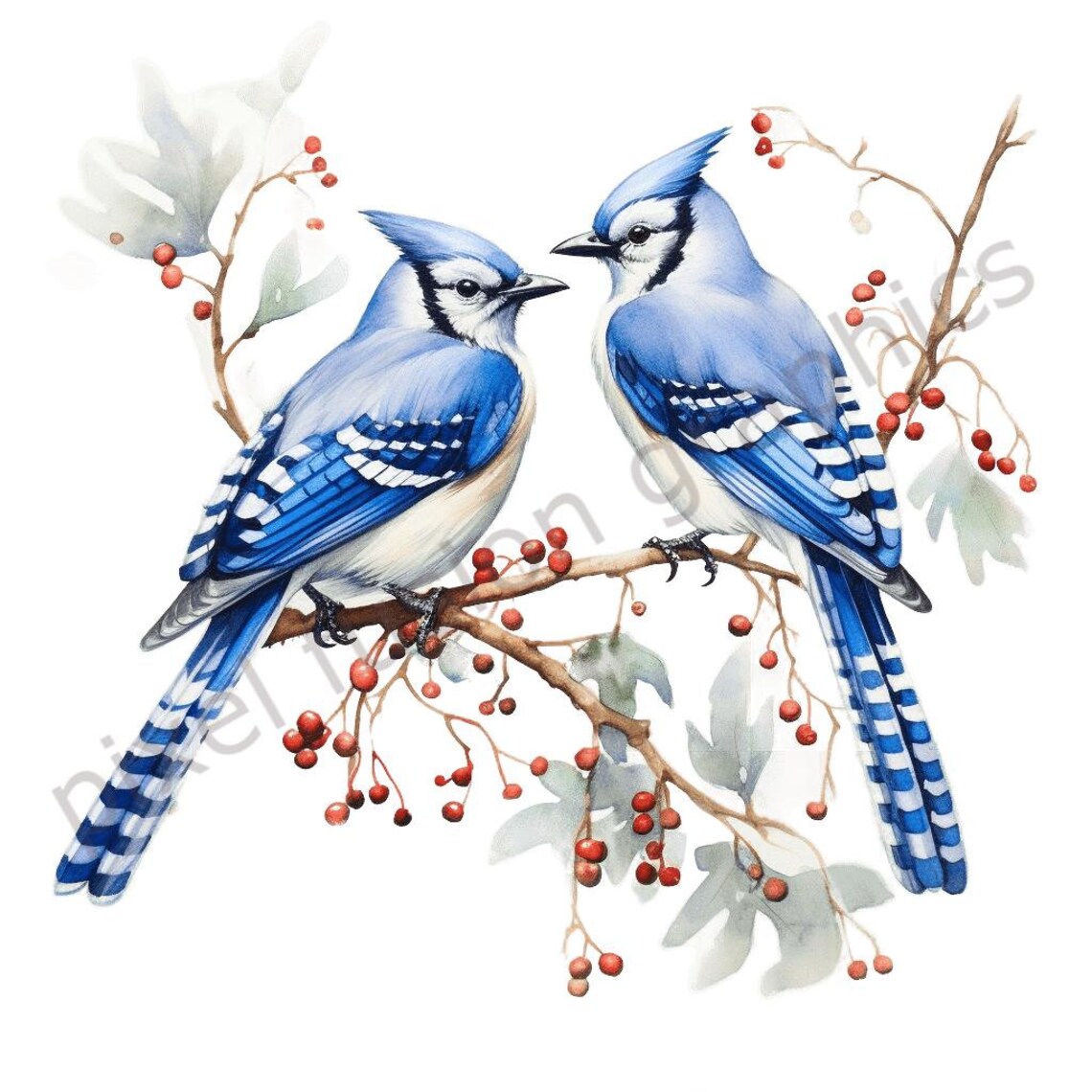 Blue Jay Bird Watercolor Png Clip Art Nature Blue Bird Image ...