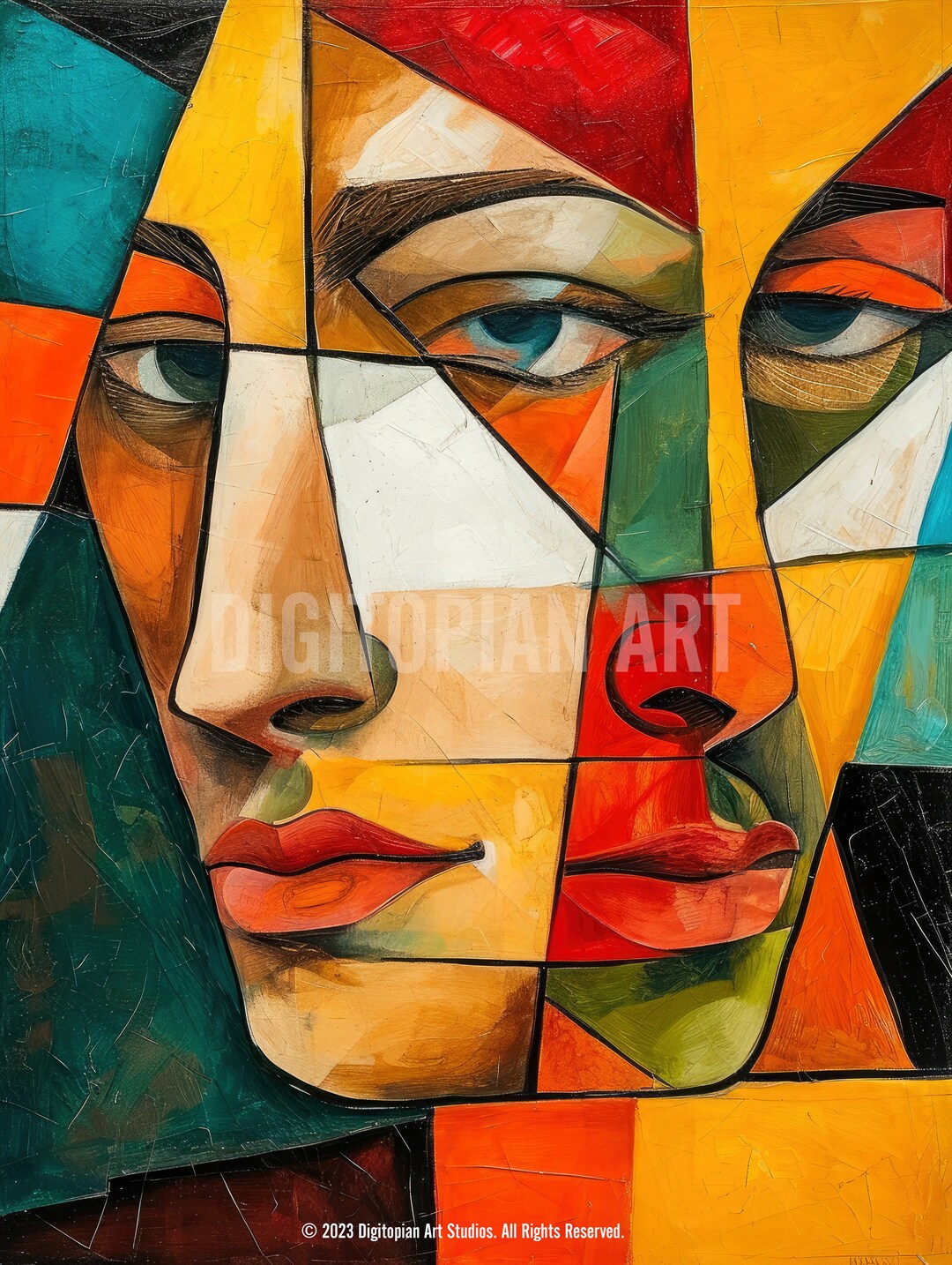 Series 4 of 9, Facets of the Spirit: A Cubist Exploration of Emotion - Etsy