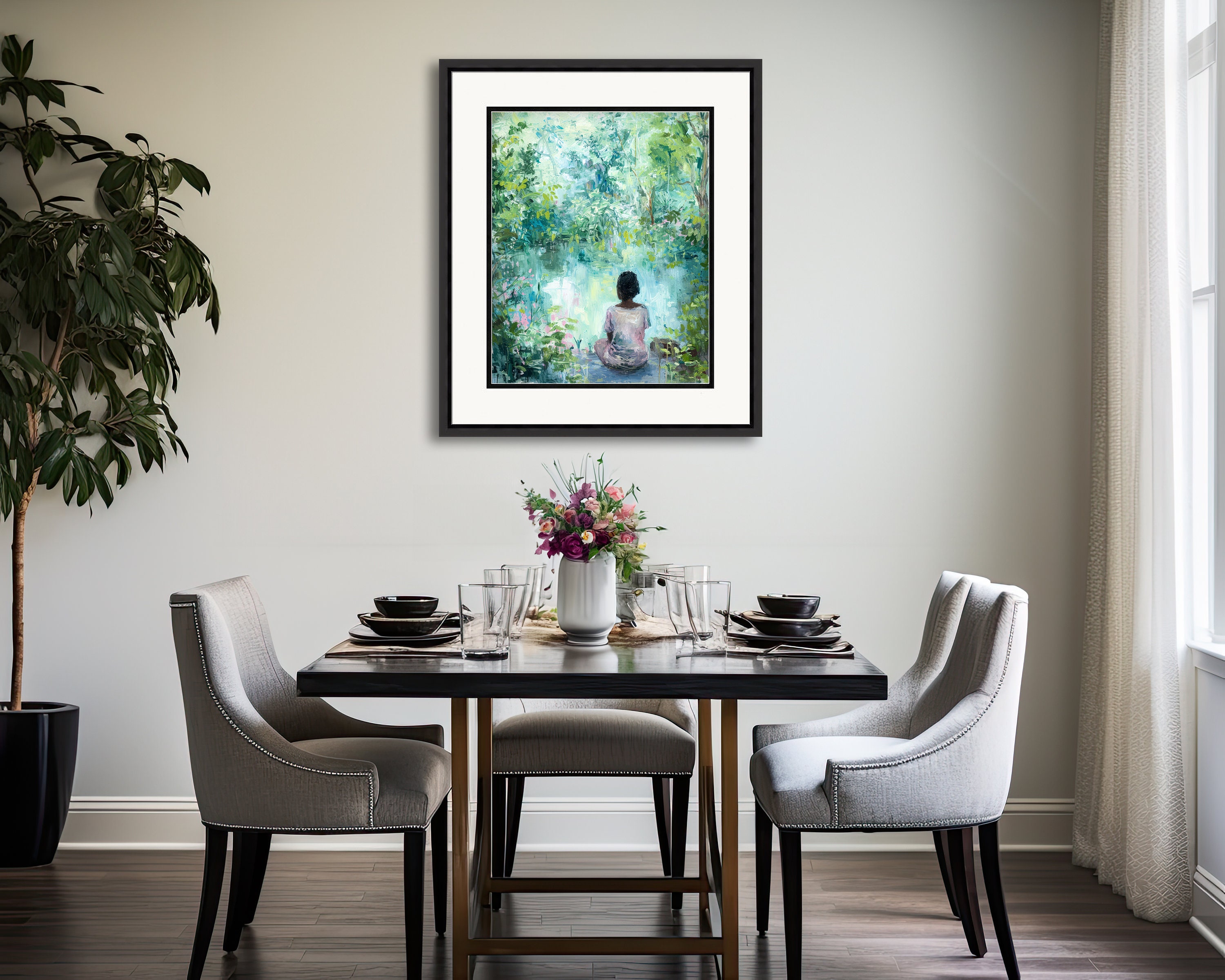 Series 6 of 9, Serenity in Bloom: Reflections in a Tranquil Garden - Etsy