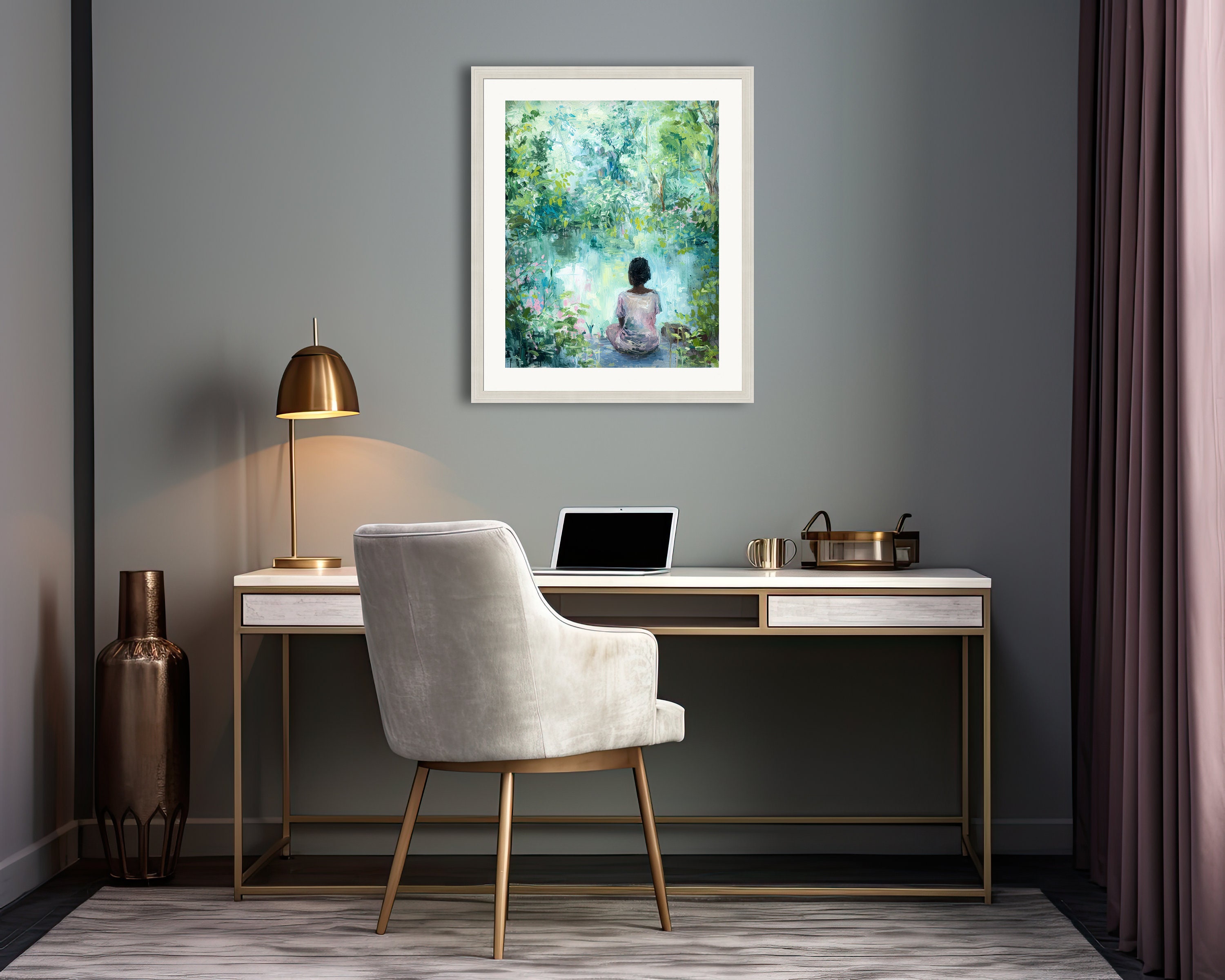 Series 6 of 9, Serenity in Bloom: Reflections in a Tranquil Garden - Etsy