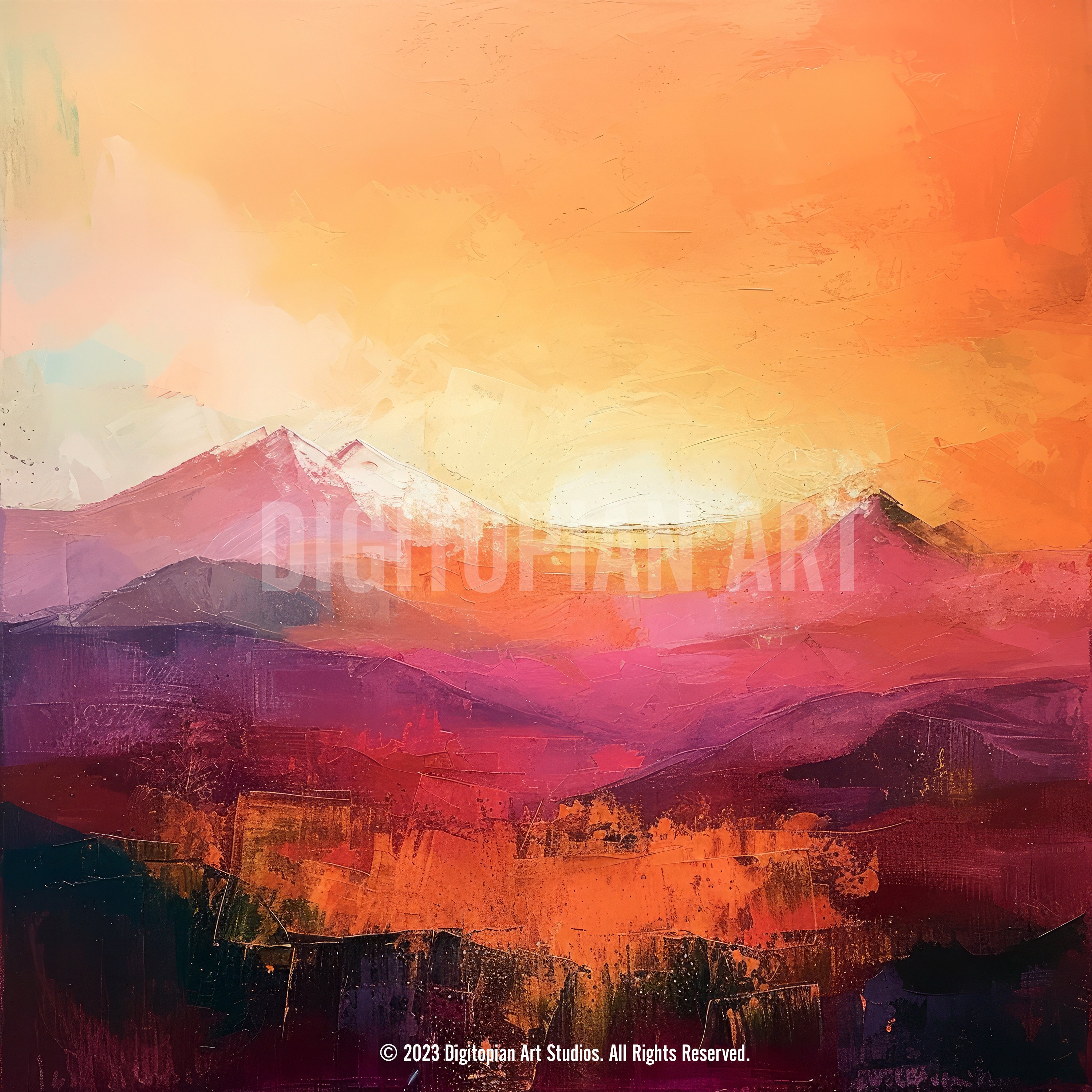 Series 1 of 9, Dawn's Embrace: Abstract Horizons - Etsy