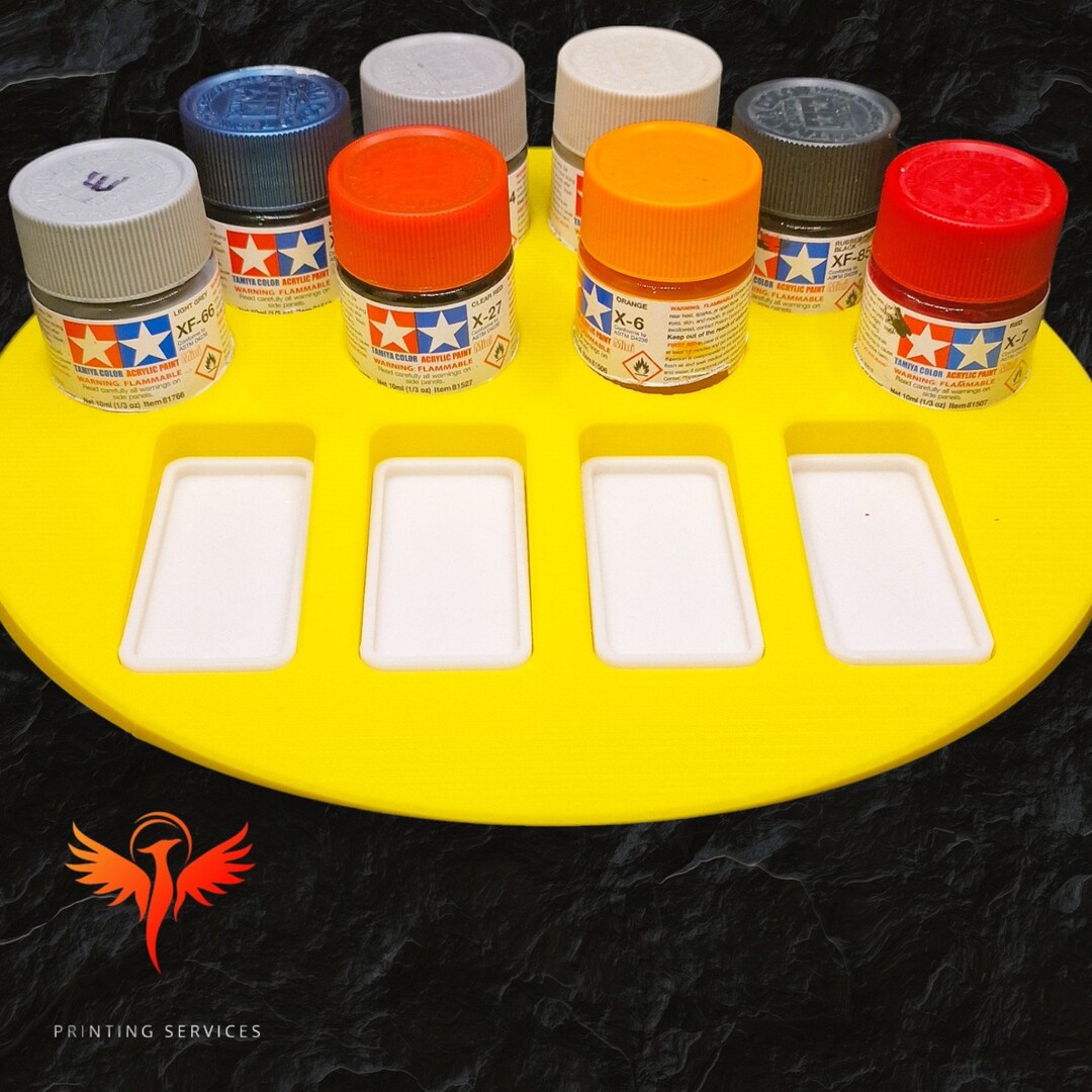 Modelling Desk Tidy Model Painting Holder With Mini Palettes Tamiya ...