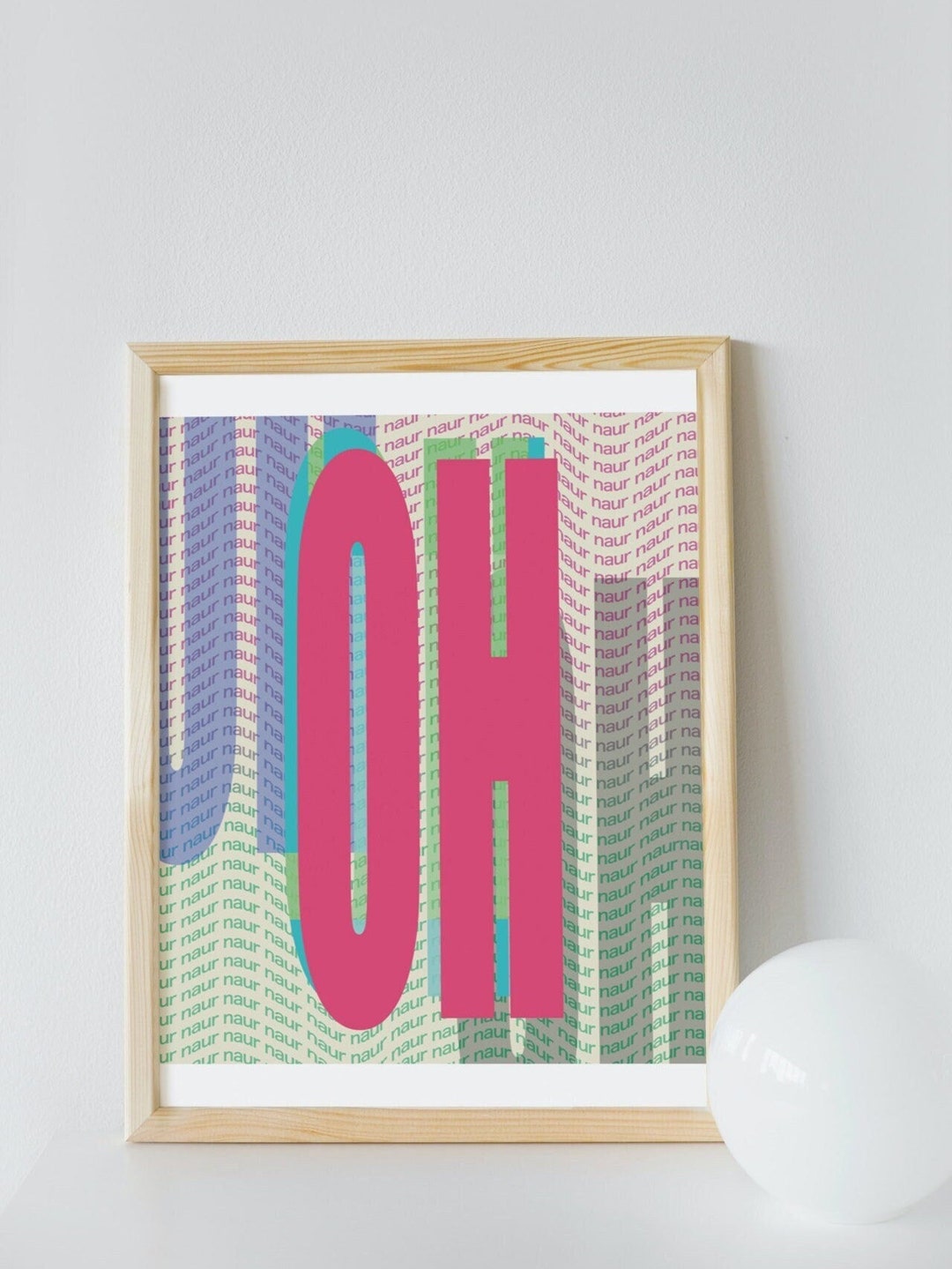 Oh Naur Meme Digital Poster Print Colorful Funky Y2K Word - Etsy