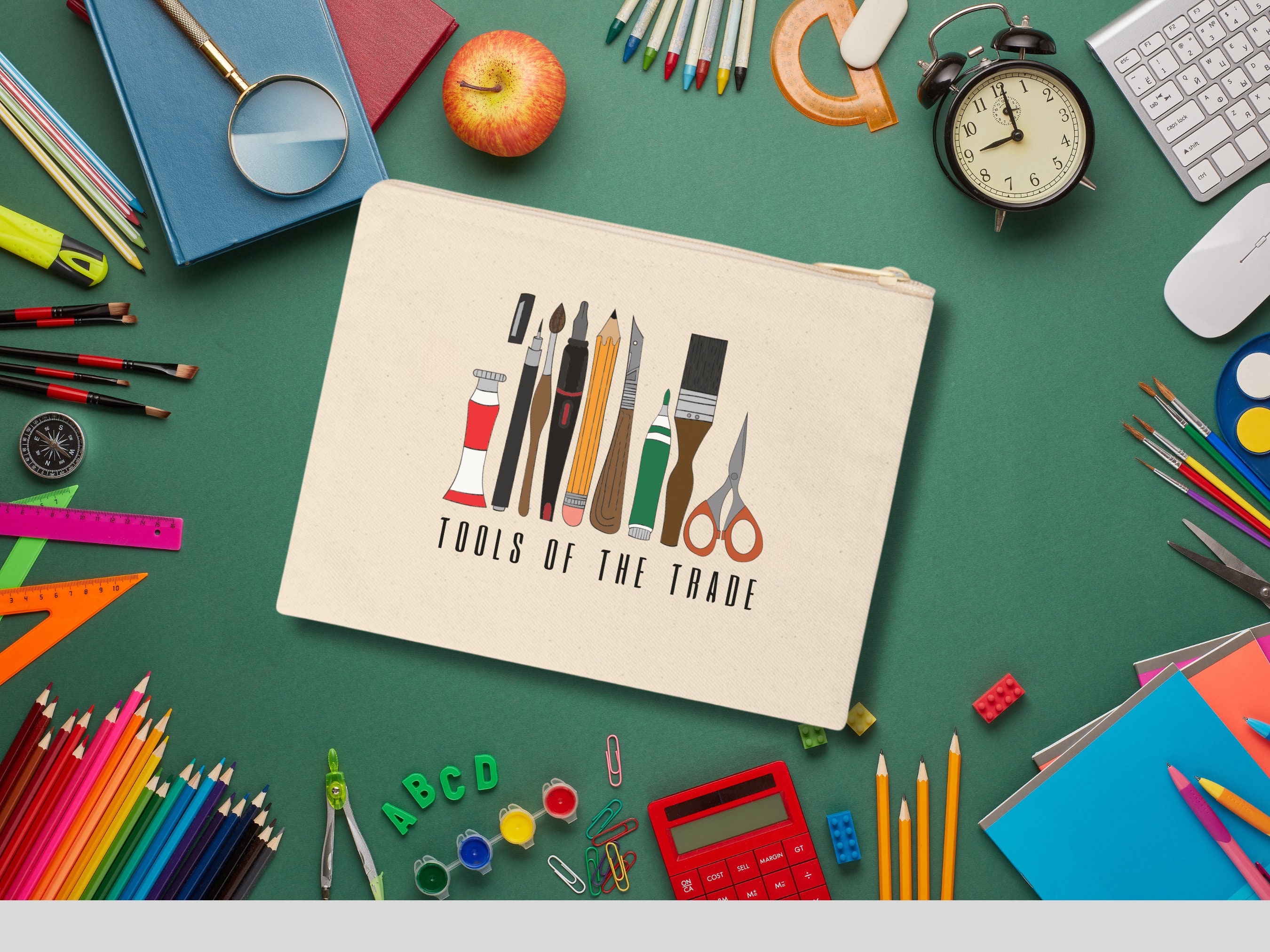 Art Supply Canvas Tote and Accessory Pouch Artist tools of the Trade ...