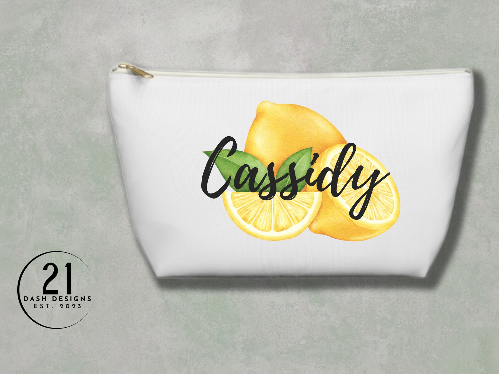 Personalized Lemons Accessory Pouch Bridesmaids Gift Idea Graduation ...
