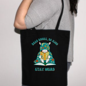 Read Books, Be Kind, Stay Weird Cotton Canvas Tote Bag - Etsy