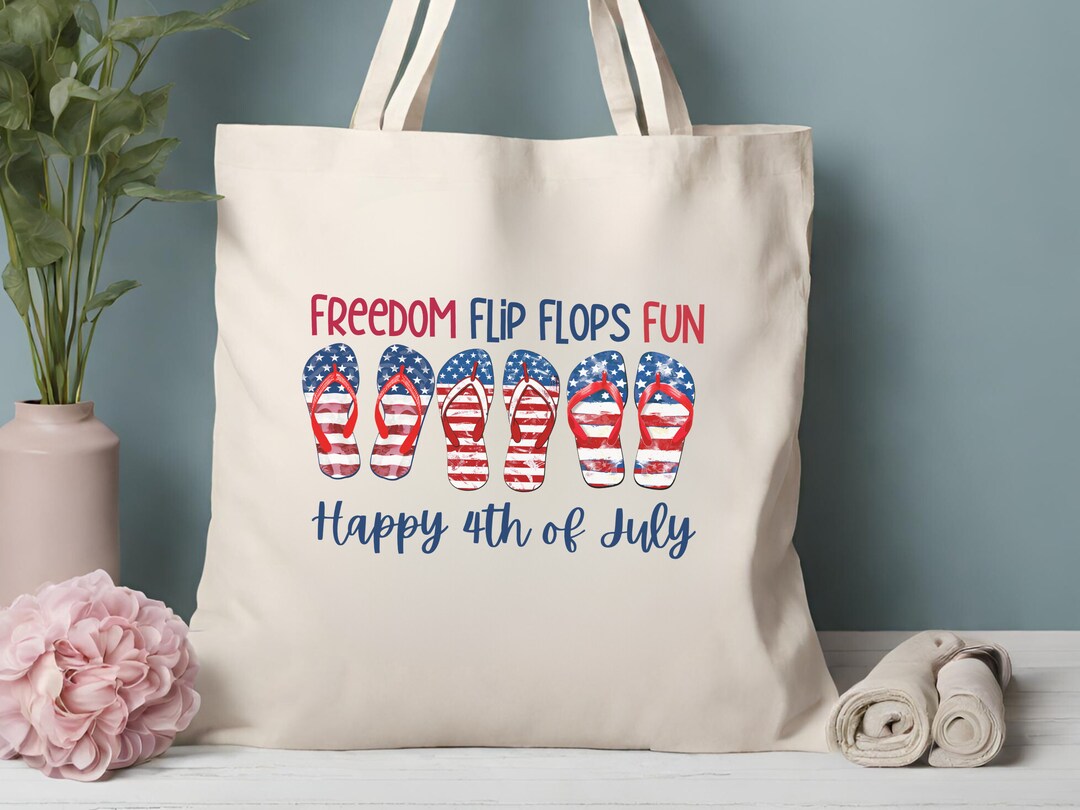 Fourth of July Tote Bag Freedom Bag Patriotic Bag Independence Day Tote ...