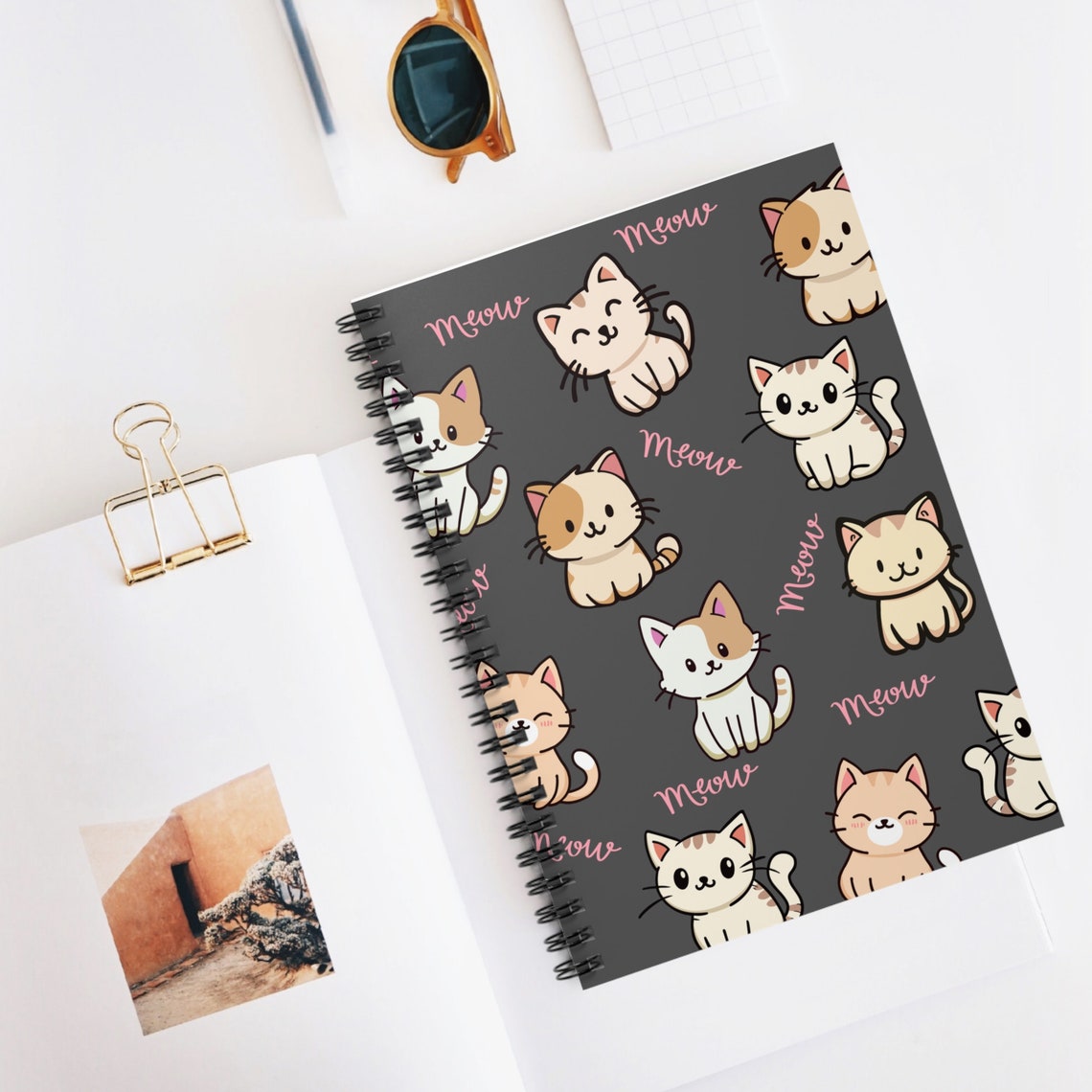 Cat Lovers Spiral Notebook Cat Themed Journal Notebook Cat Mom Gift ...