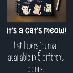Cat Lovers Spiral Notebook Cat Themed Journal Notebook Cat Mom Gift ...