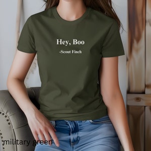 Scout Finch 'hey Boo' T-shirt - to Kill a Mockingbird Literature Tee - Etsy