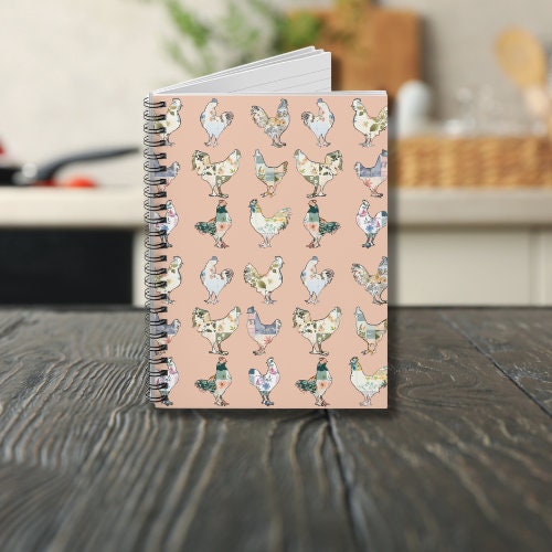 Custom Chicken Notebook Personalized Floral Chicken Journal Chicken ...