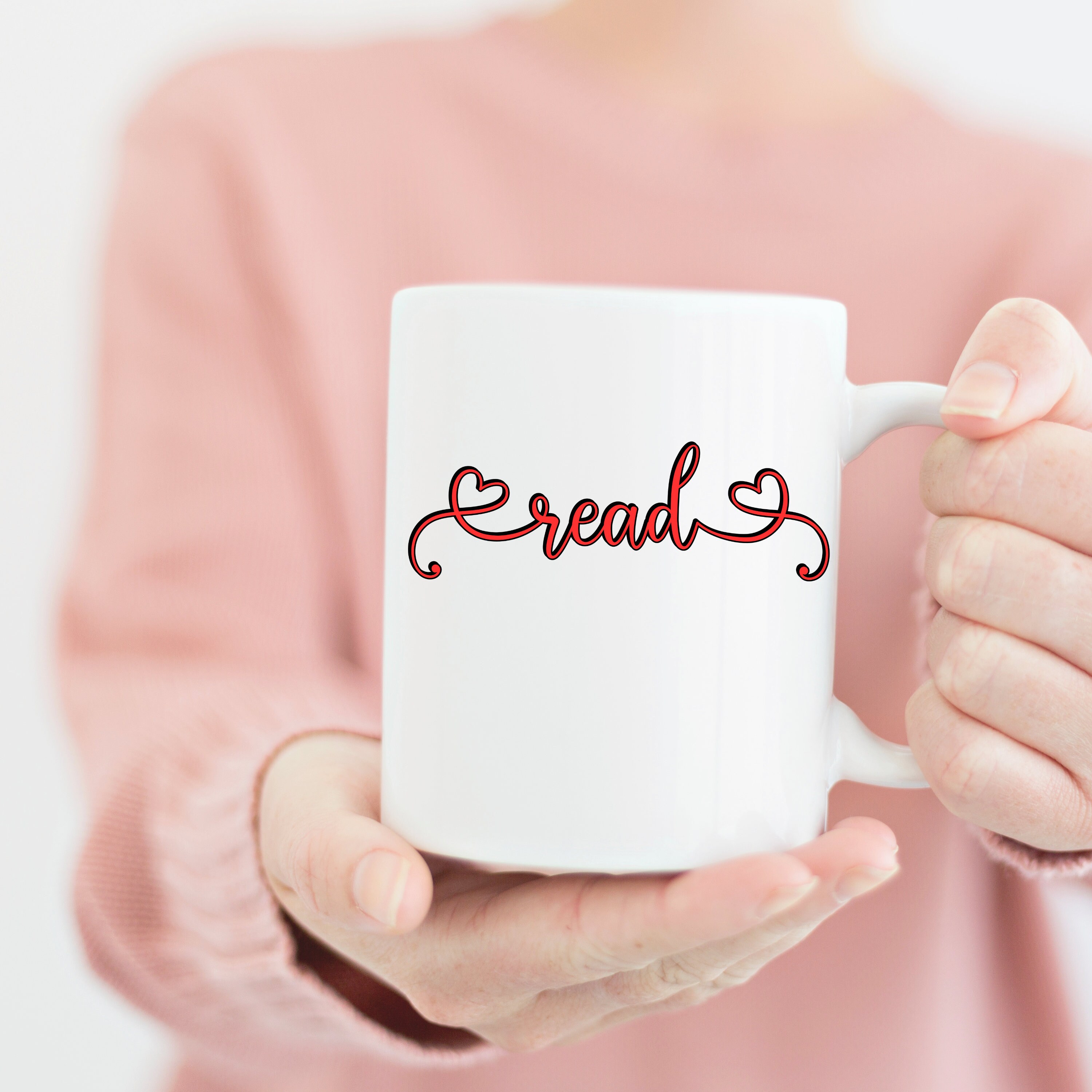 Book Lovers Minimalist Coffee Mug Read Mug Gift Idea Teacher Reader ...