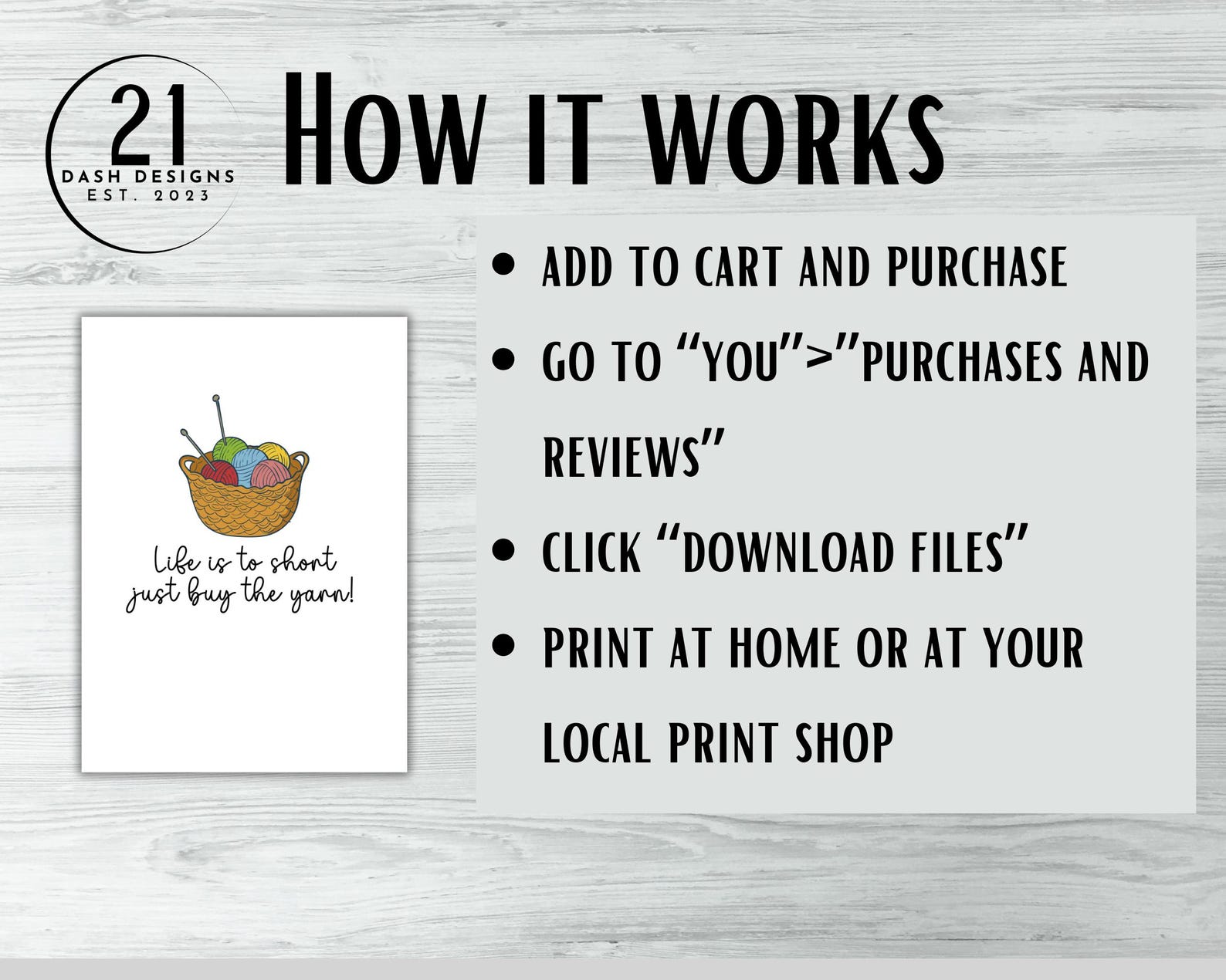 Printable Yarn Lover Greeting Card Crocheter Card Knitters Card Digtial ...