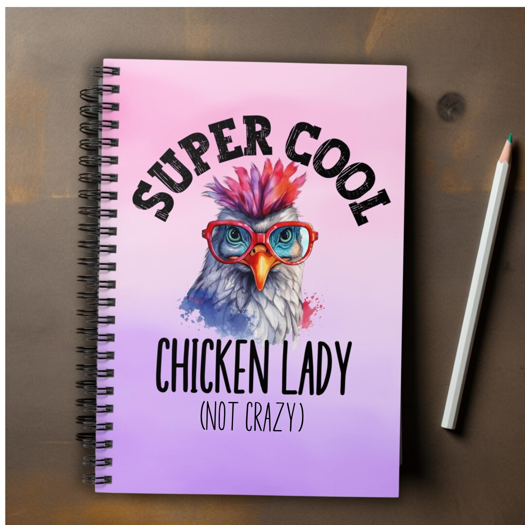 Personalized Chicken Lady Spiral Notebook, Quirky Chicken Mama Gift - Etsy