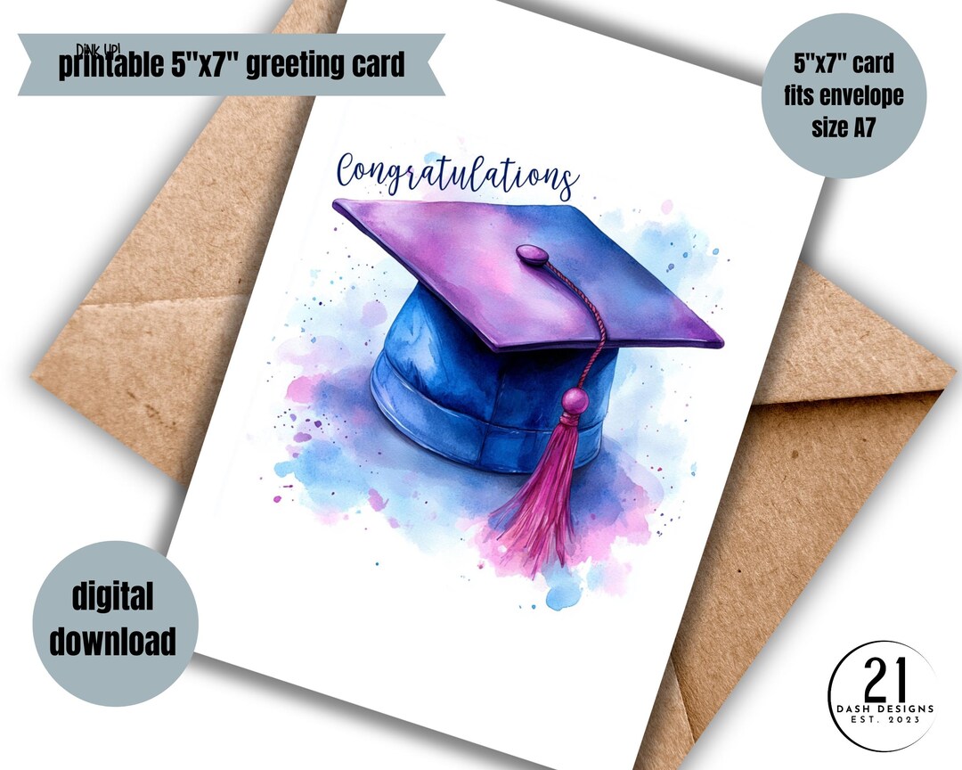 Digital Download Graduation Card Printable Congratulations Graduation ...