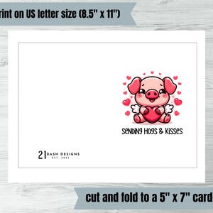 Sending Hogs and Kisses Valentine's Day Card: Punny Friendship Greeting ...