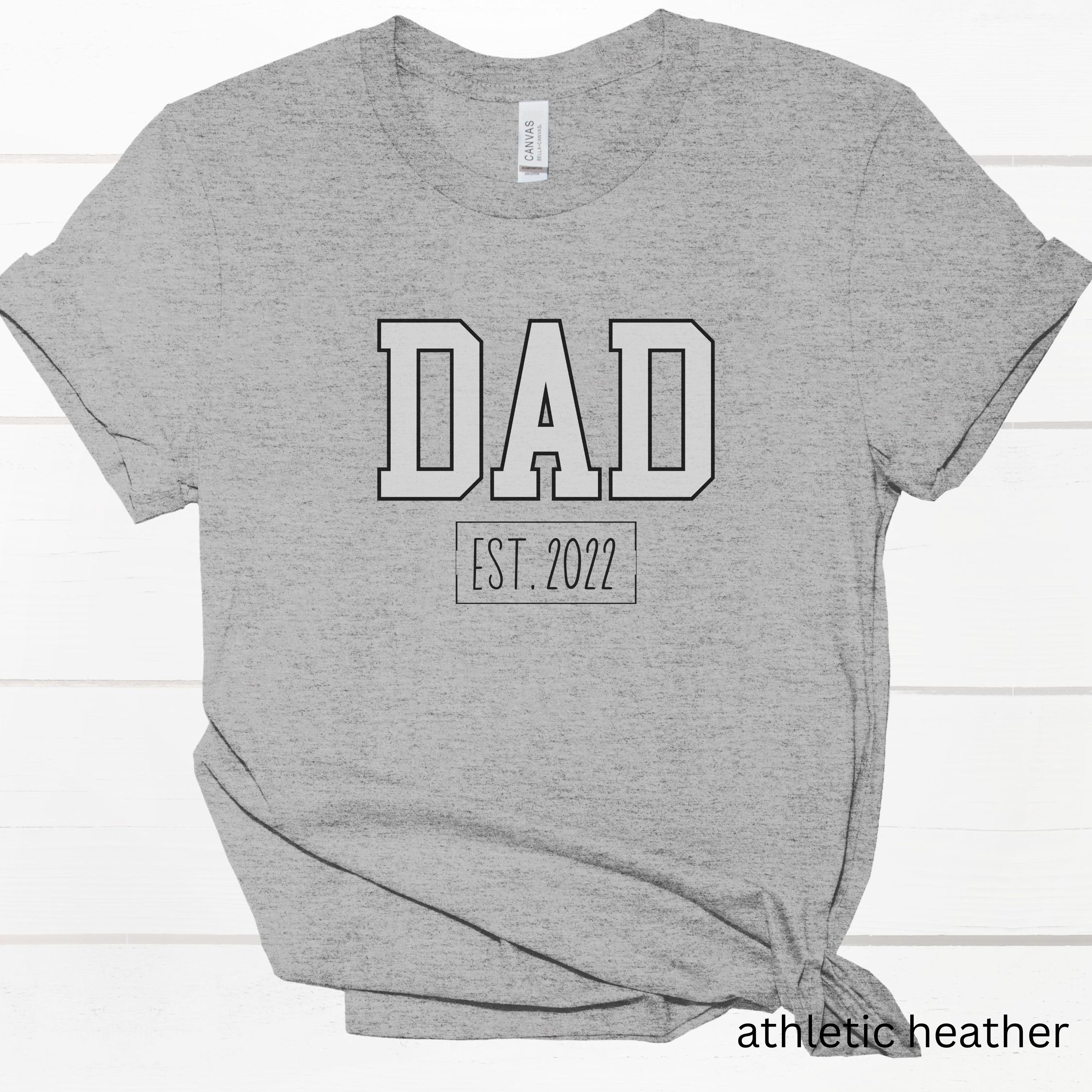 Custom Dad Shirt Custom Dad Est Year Shirt Father's Day Gift Idea New ...