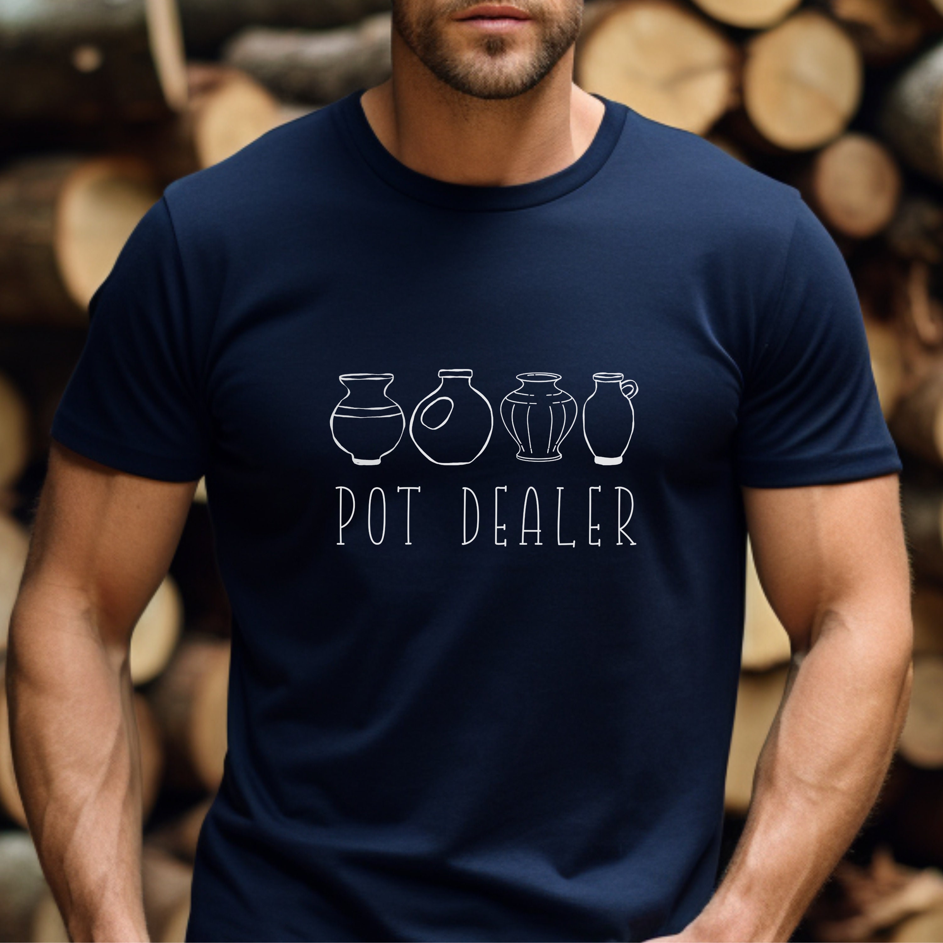 Funny Pottery Shirt Ceramic Artist Funny Tshirt "pot Dealer" Minimalist ...