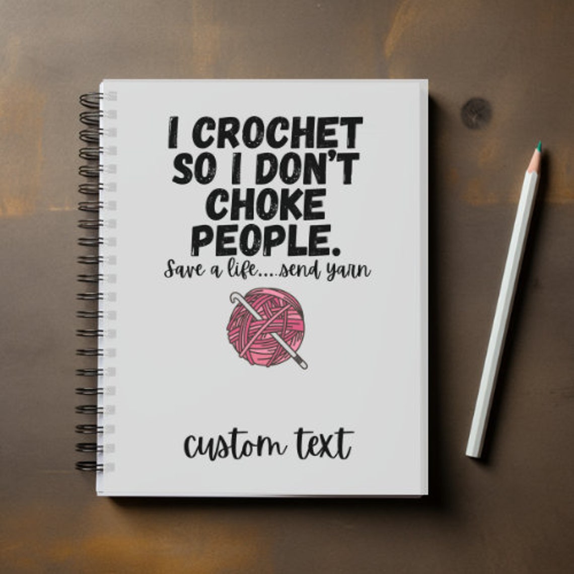 Personalized Crochet Notebook Custom Crochet Journal Crochet Pattern ...