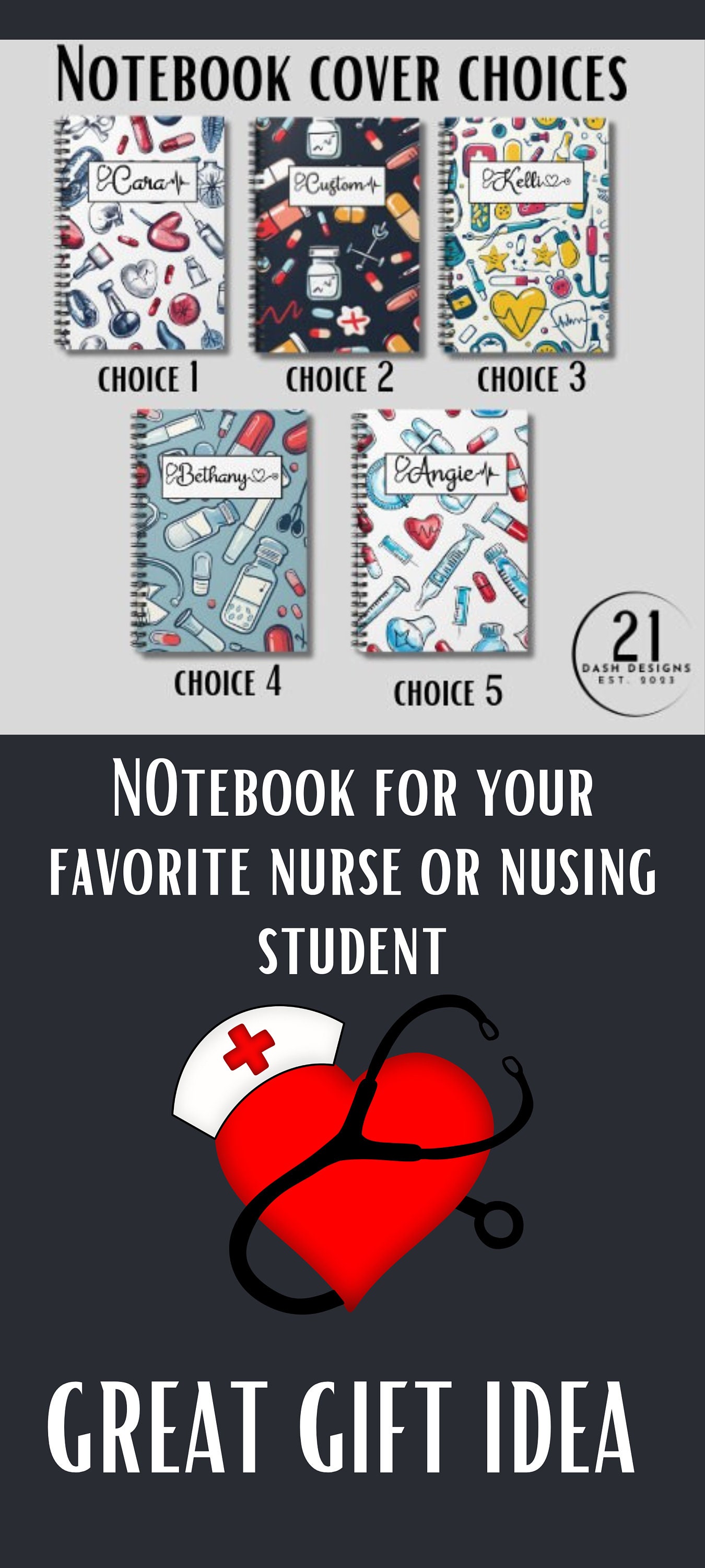 Personalized Nurse Notebook, Custom Medical Gift - Etsy