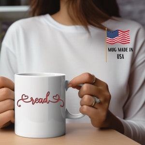 Book Lovers Minimalist Coffee Mug Read Mug Gift Idea Teacher Reader ...