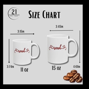 Book Lovers Minimalist Coffee Mug Read Mug Gift Idea Teacher Reader ...