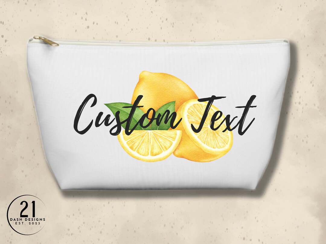 Personalized Lemons Accessory Pouch Bridesmaids Gift Idea Graduation ...