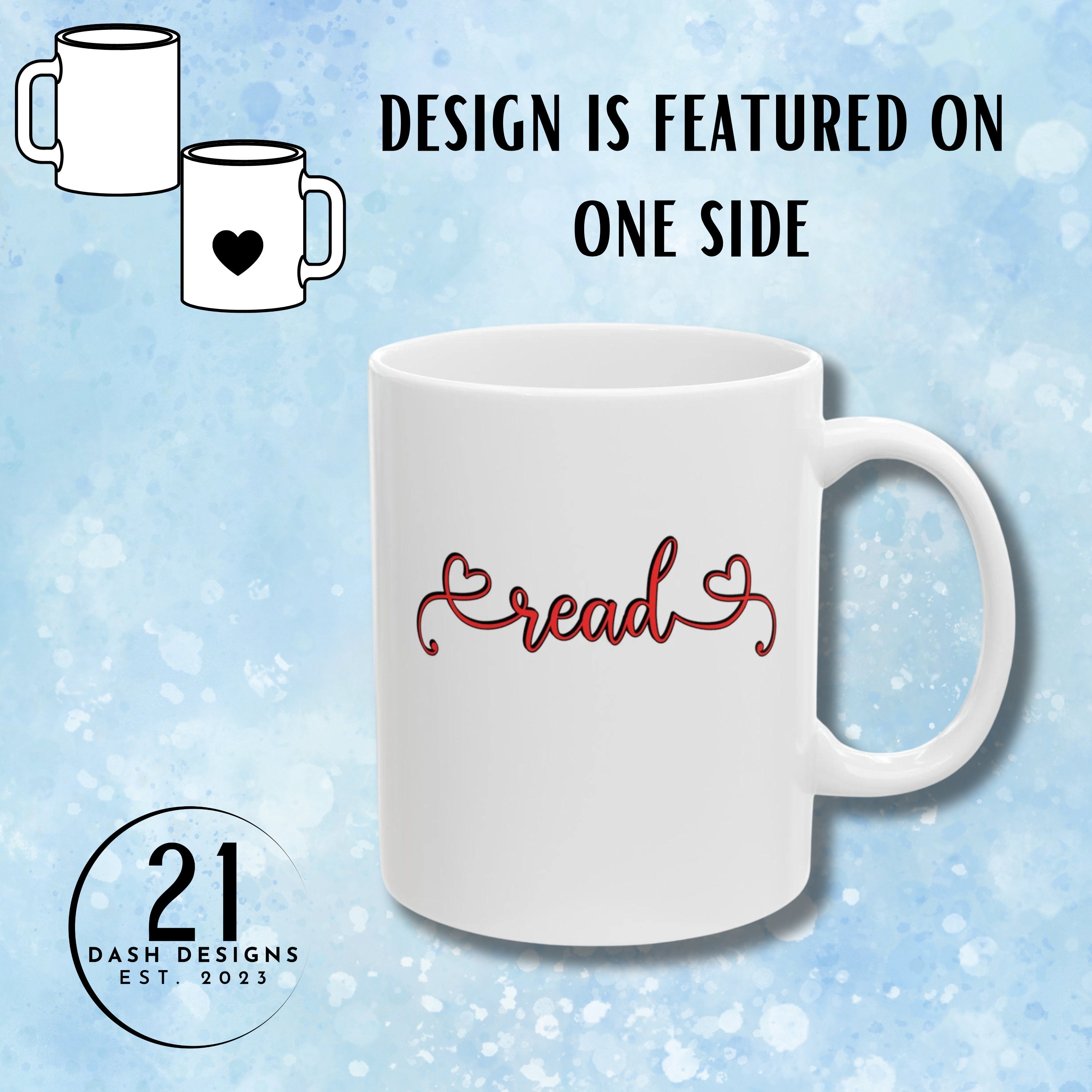 Book Lovers Minimalist Coffee Mug Read Mug Gift Idea Teacher Reader ...