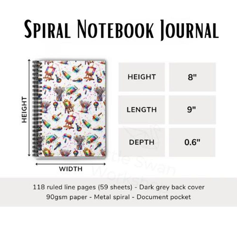 Custom Artist Journal Art Teacher Notebook Gift Idea for Art Lover ...