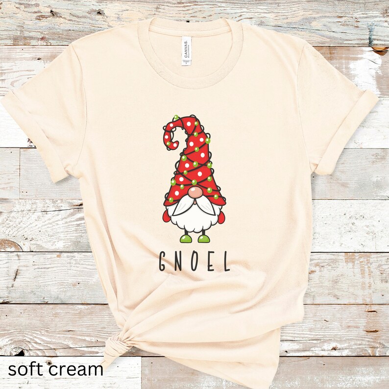 Gnome Gnoel Holiday Shirt Christmas Gnome Tee Minimalist Noel Tshirt - Etsy