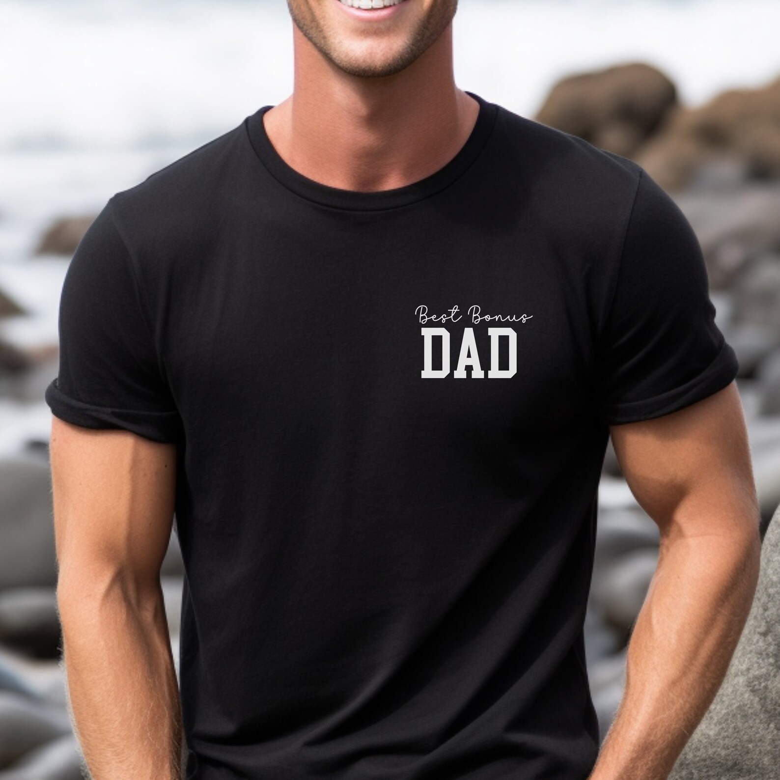 Dad Best Bonus Dad Shirt Minimalist Bonus Dad Shirt Pocket Bonus Dad ...