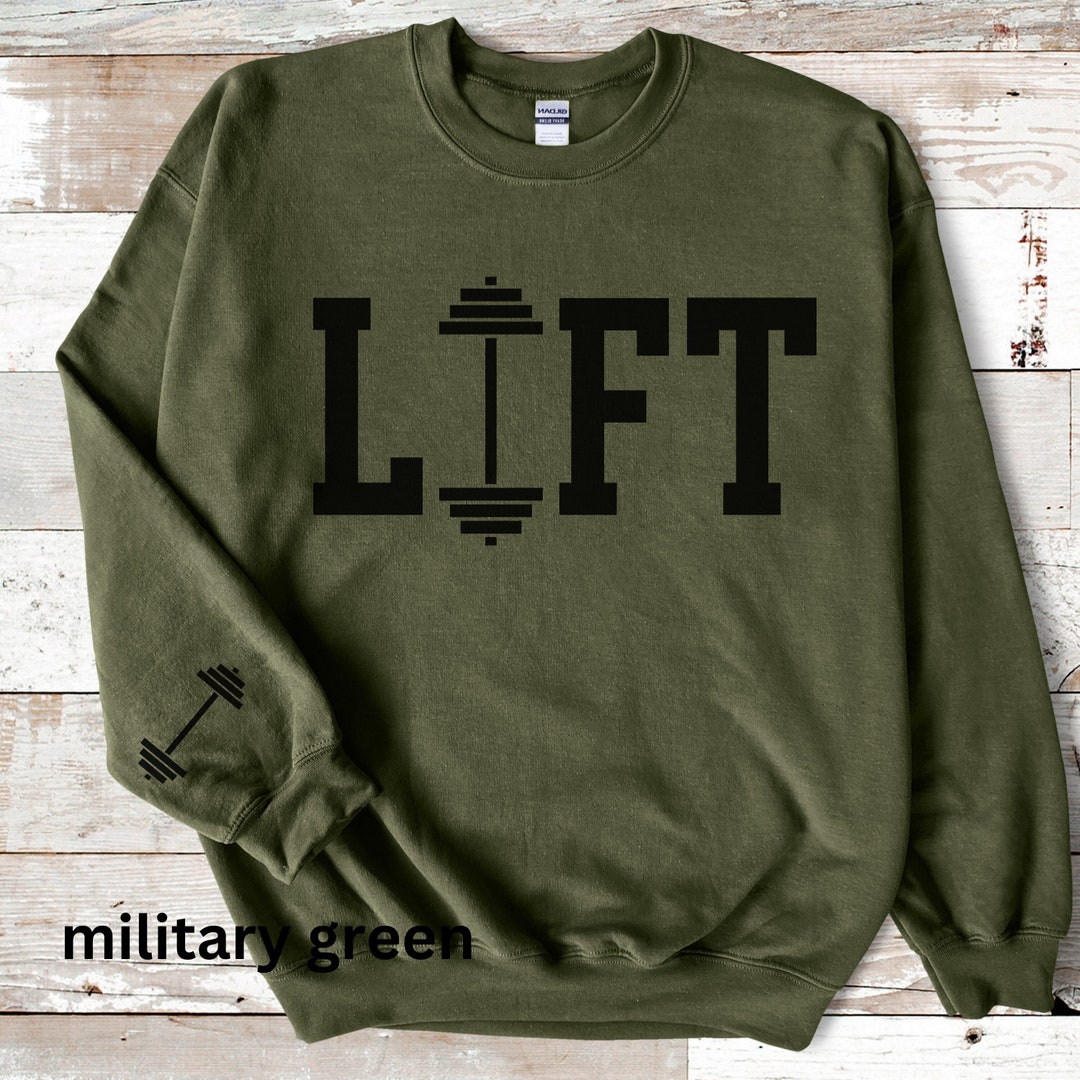Lifters Shirt Sleeve Detail Weights Sweatshirt Workout Shirt Gym Gift ...