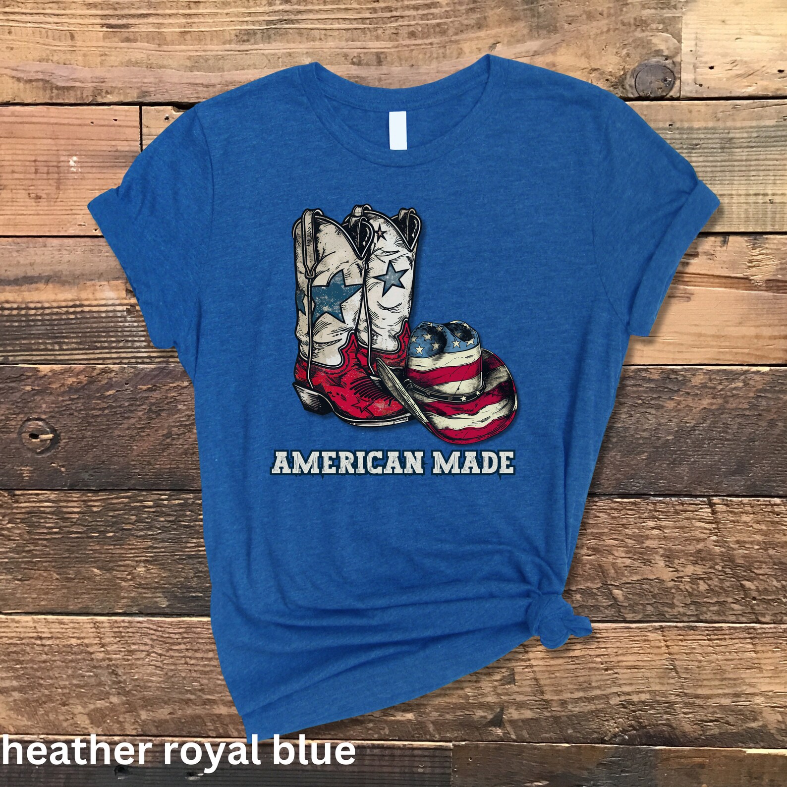Cowboy Hat and Boots 4th of July Tshirt Patriotic Wester Shirt 4th of ...