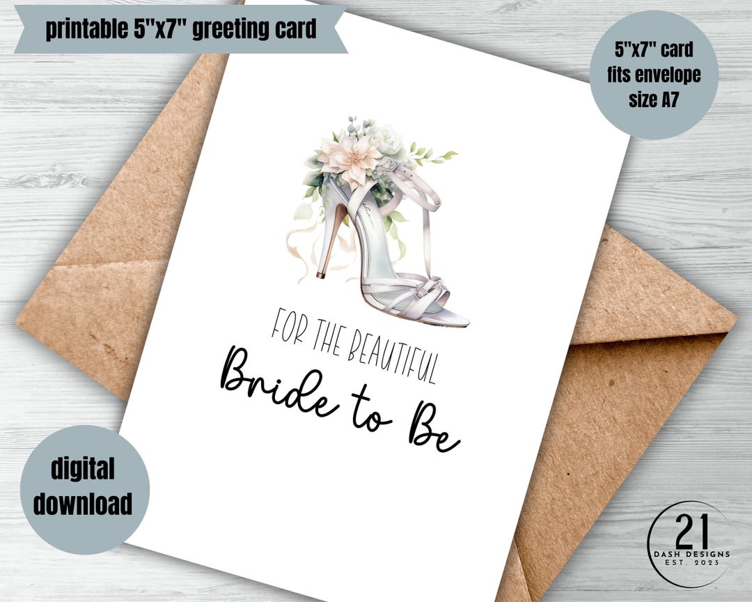 Bride-to-be Card: Wedding Shower Greeting (digital Download) - Etsy